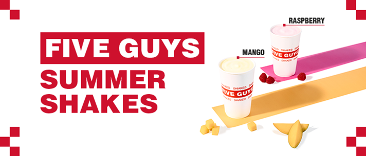 Five Guys launches limited-edition raspberry and mango milkshakes ...